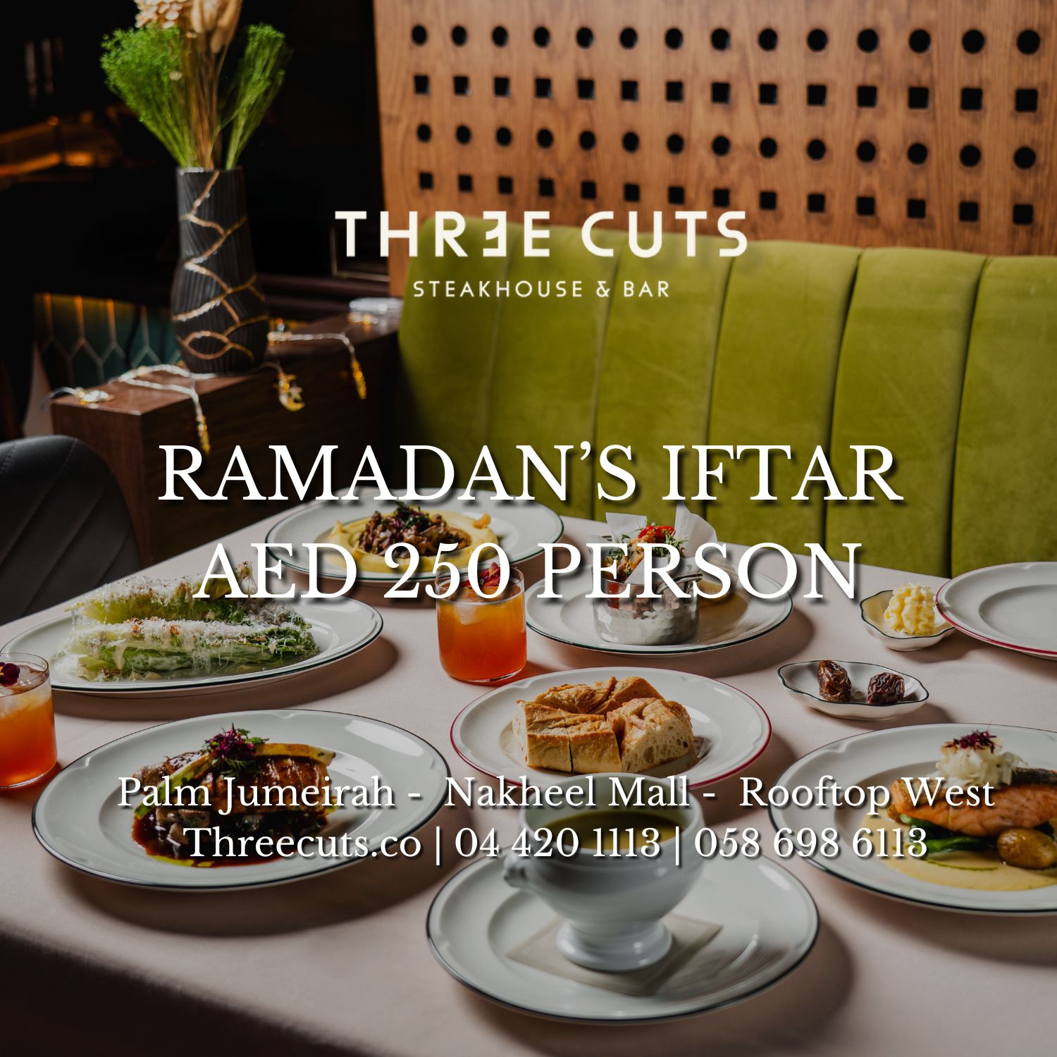 Best Steakhouse in Dubai | THREE CUTS